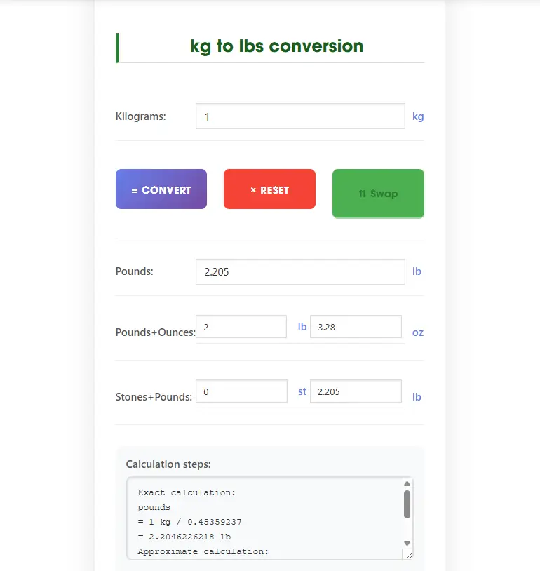 Kg to Lbs Conversion: Charts, Formulas & Mental Math (2026)